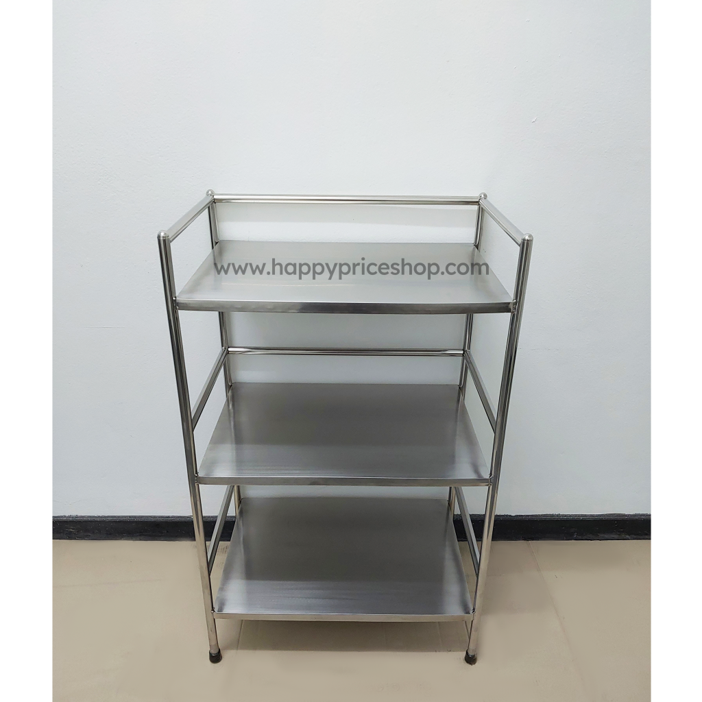 ชั้นสแตนเลส3ชั้น ยาว60ซม. กว้าง40ซม. สูง96ซม. Happy Price Shop