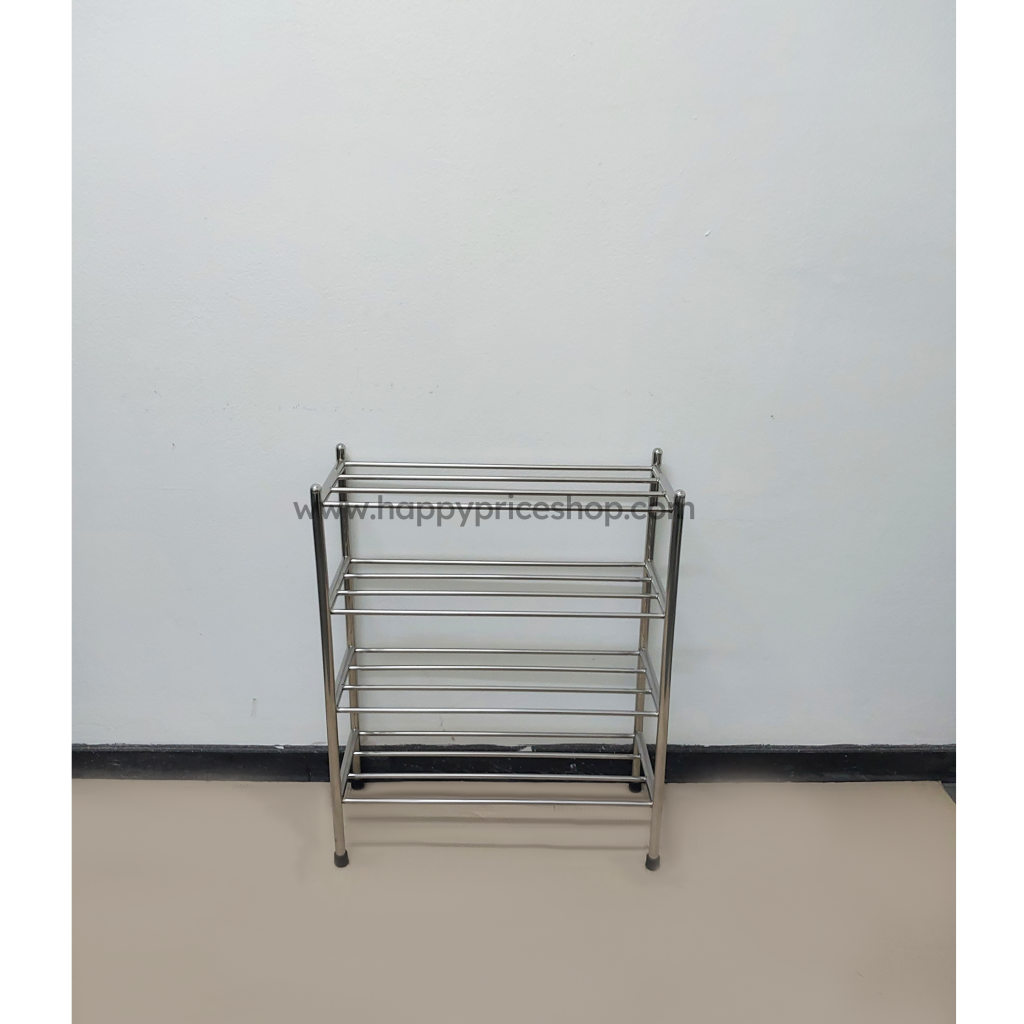 ชั้นรองเท้าสแตนเลส 4 ชั้น Happy Price Shop