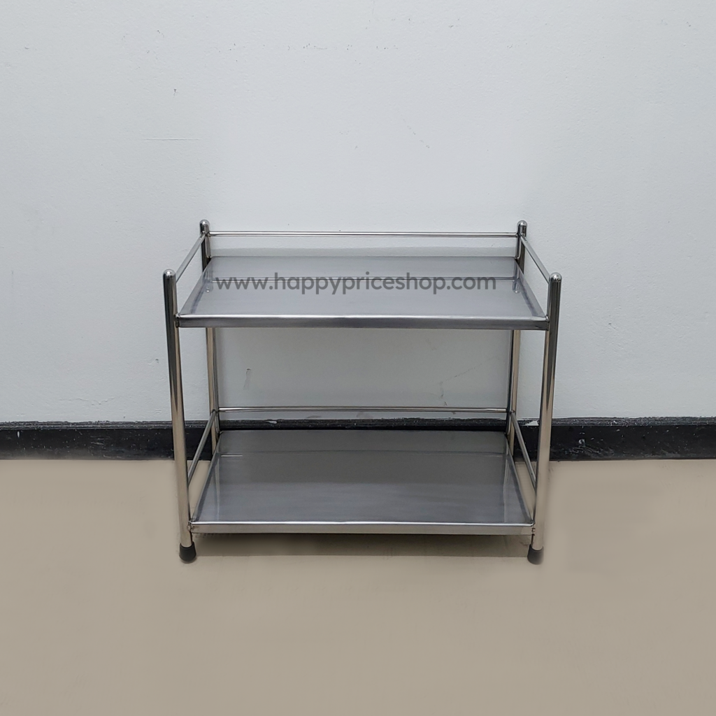 ชั้นสแตนเลส2ชั้น 60ซม. กว้าง30ซม. สูง50ซม. Happy Price Shop