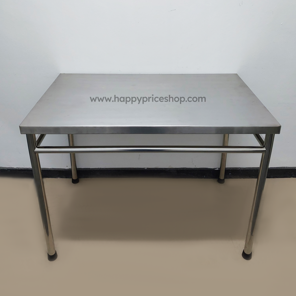 โต๊ะสแตนเลส ยาว110ซม. กว้าง70ซม. สูง80ซม. Happy Price Shop